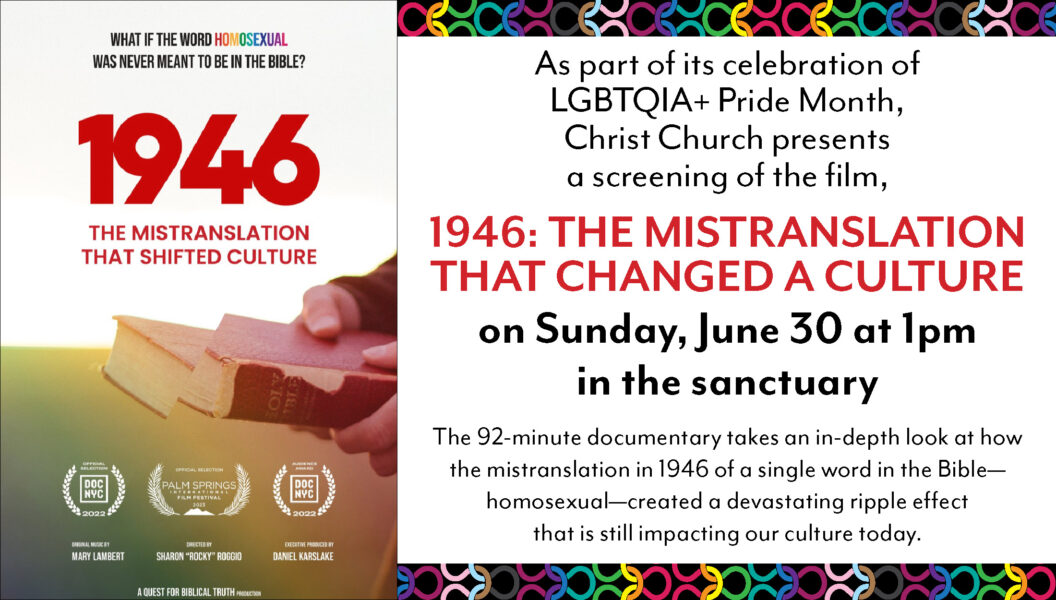 1946: The Mistranslation That Changed A Culture - Christ Church Summit